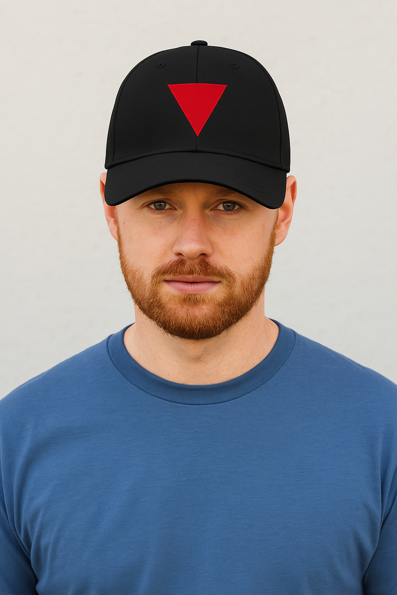 Red Inverted Triangle Resistance Cap – Black – United in Resistance Store